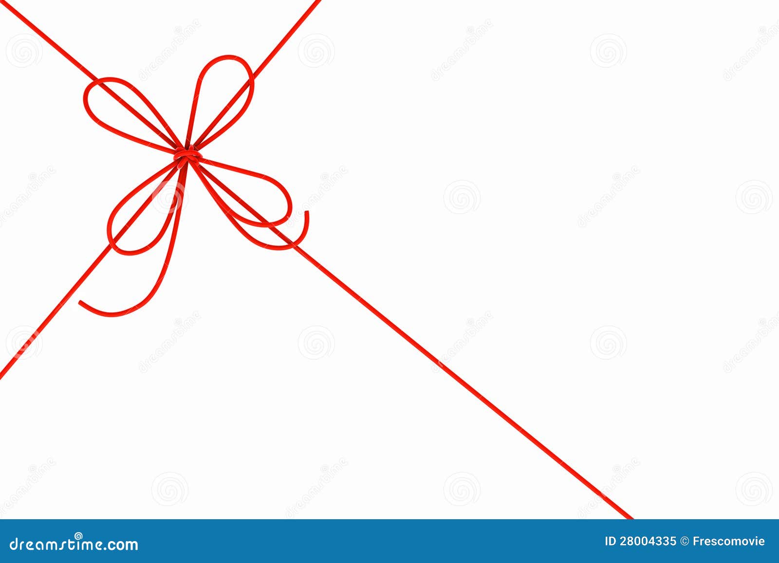 Red rope and bow stock illustration. Illustration of present - 28004335