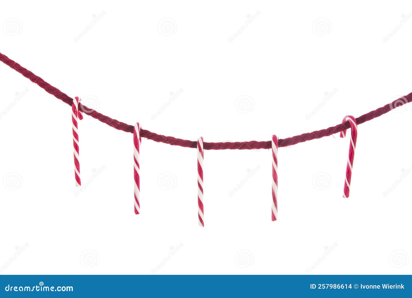 Red rope with candy canes stock photo. Image of food - 257986614