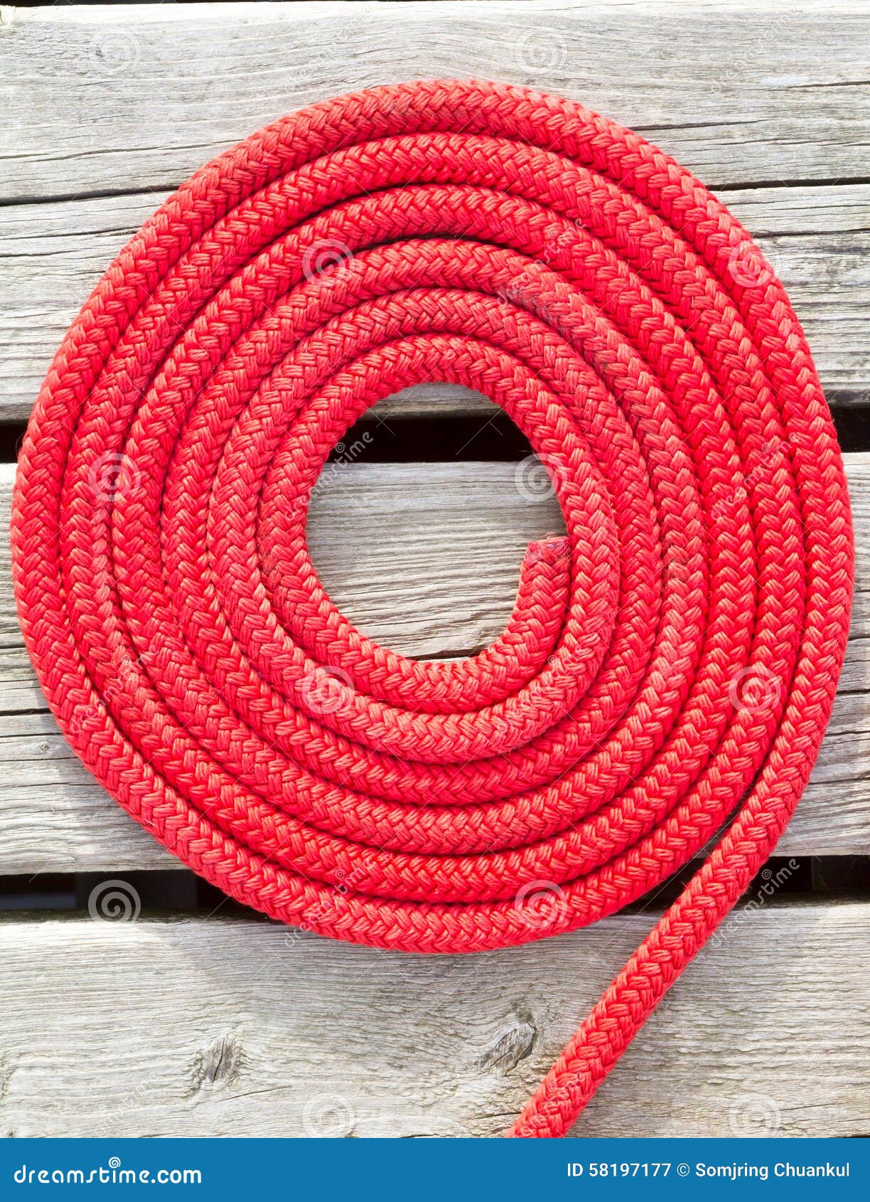 Red rope circle. stock image. Image of secure, knot, closeup - 58197177
