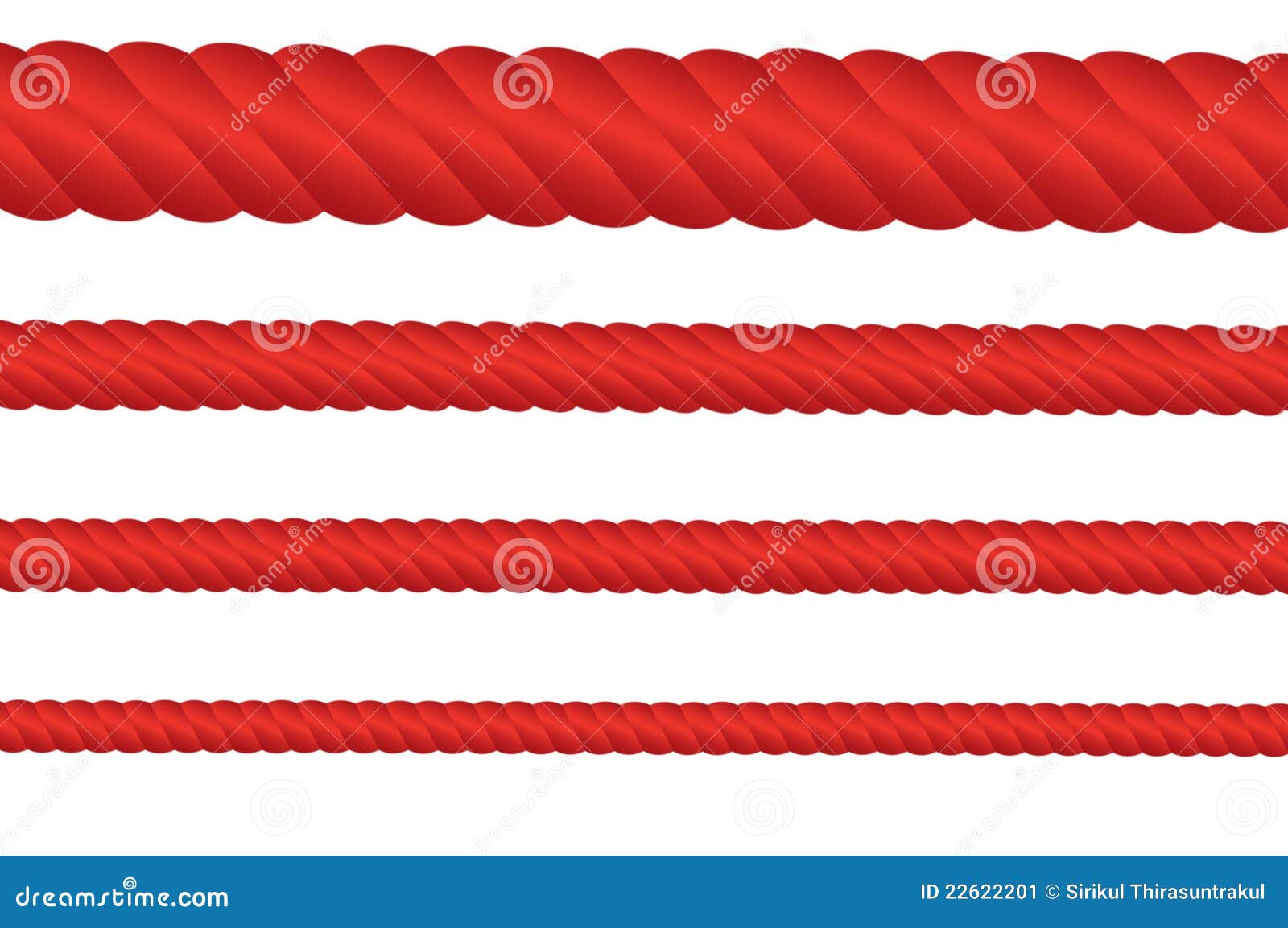 Red Rope Collection stock illustration. Illustration of ribbon - 22622201
