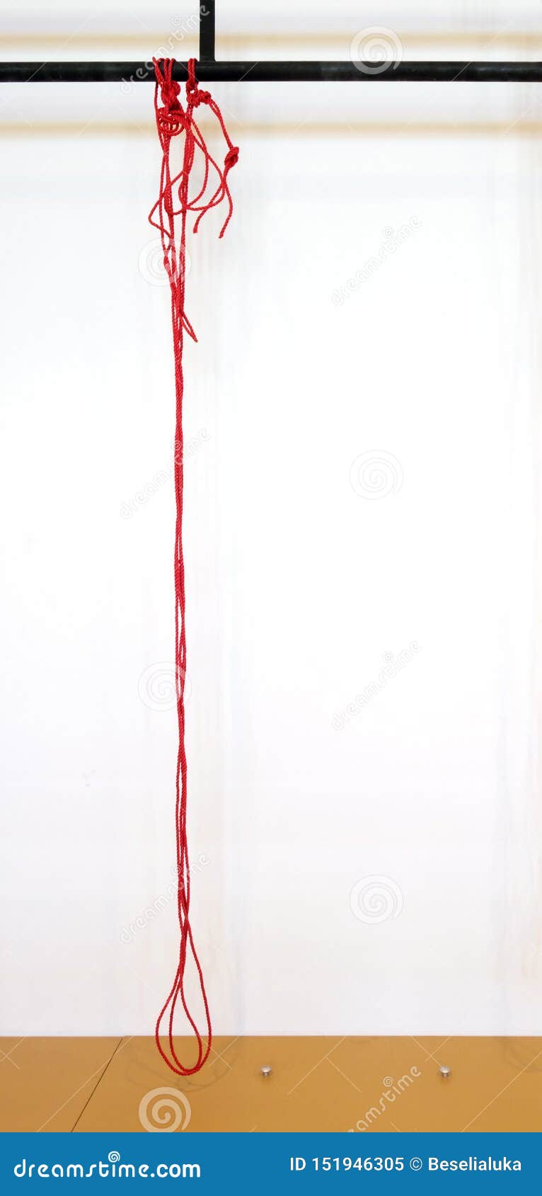 Red rope stock image. Image of copy, shape, long, decor - 151946305