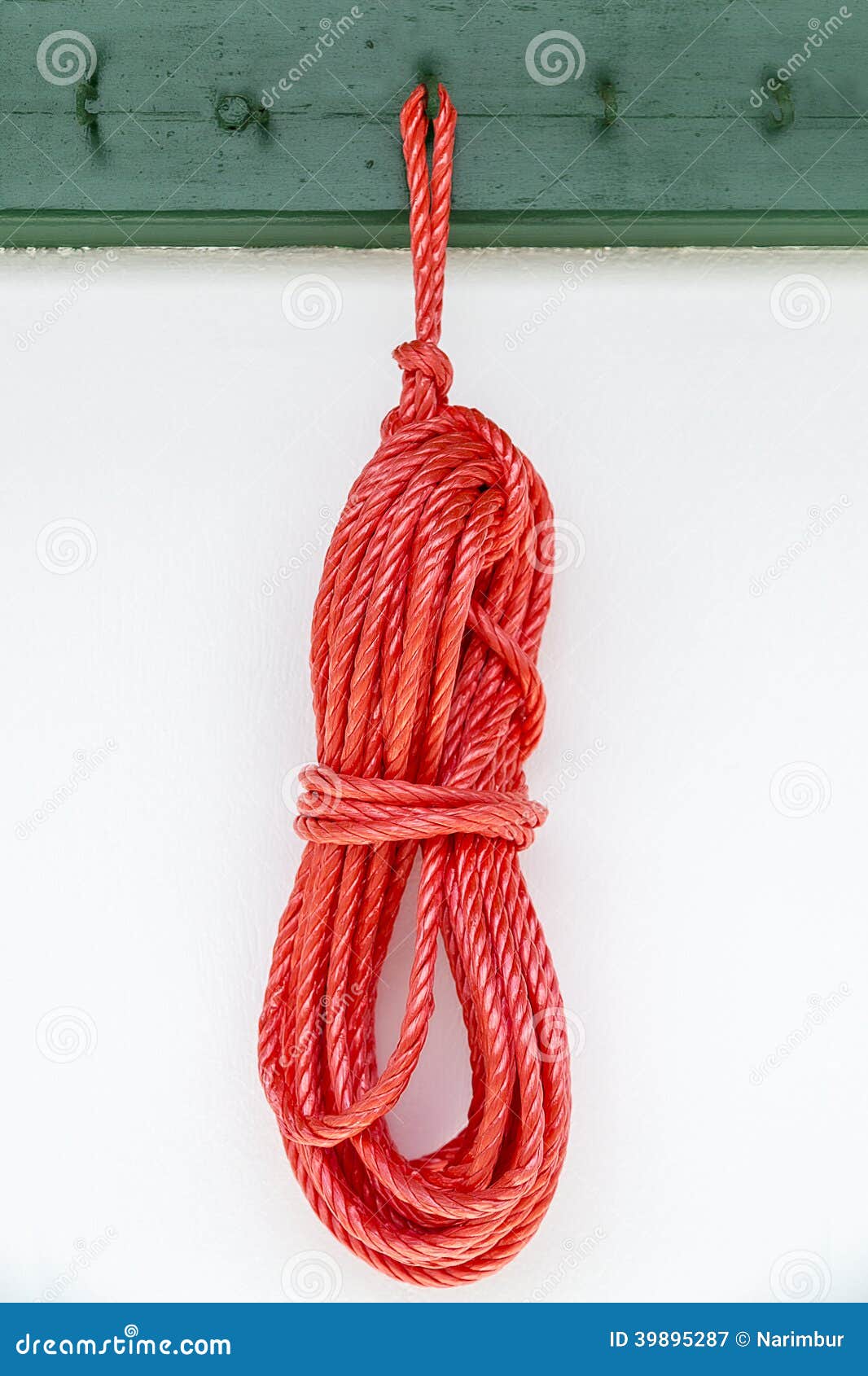 Red rope stock image. Image of cord, knot, symbol, hook - 39895287