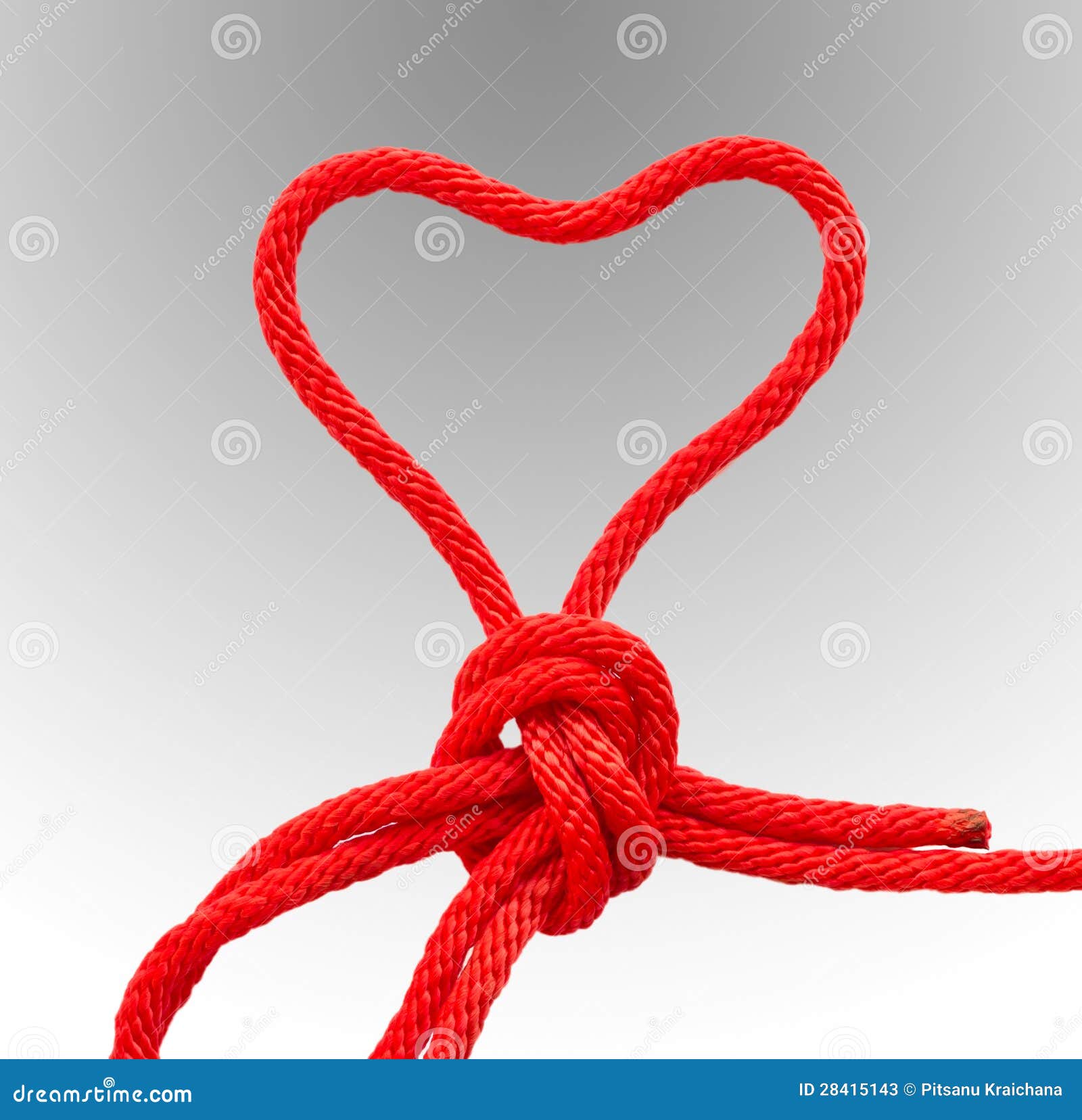 The red rope heart. stock image. Image of line, material - 28415143