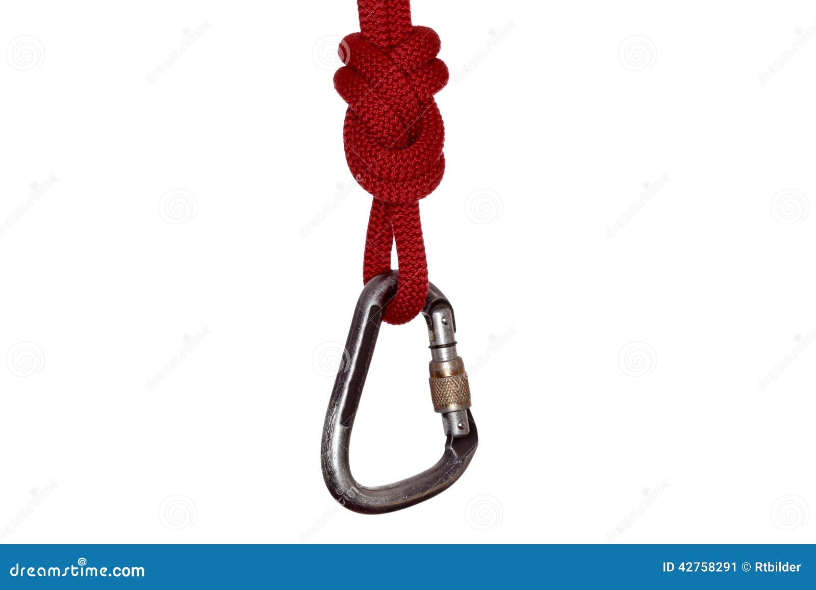 Red rope and hook stock image. Image of outdoors, isolation - 42758291
