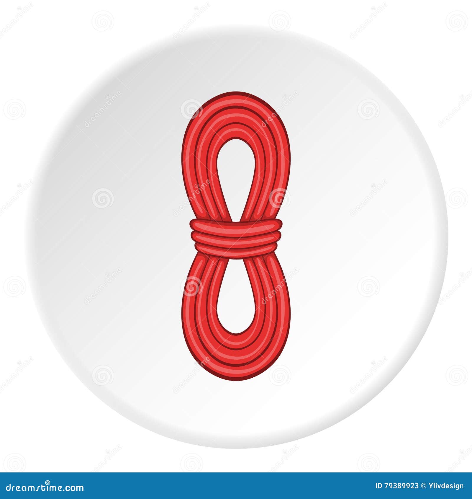 Red Rope Icon, Cartoon Style Stock Vector - Illustration of adventure ...