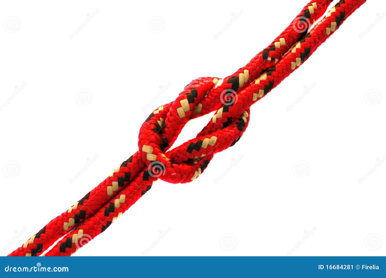 Red rope with a knot stock image. Image of line, string - 16684281