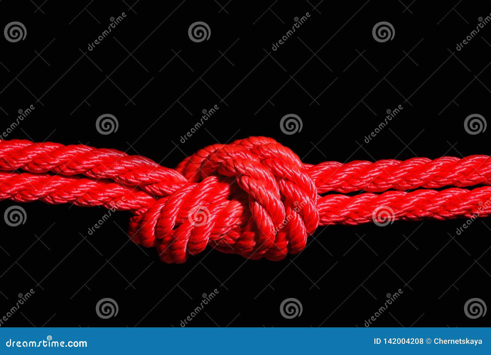 Red rope with knot stock photo. Image of lasso, fastening - 142004208
