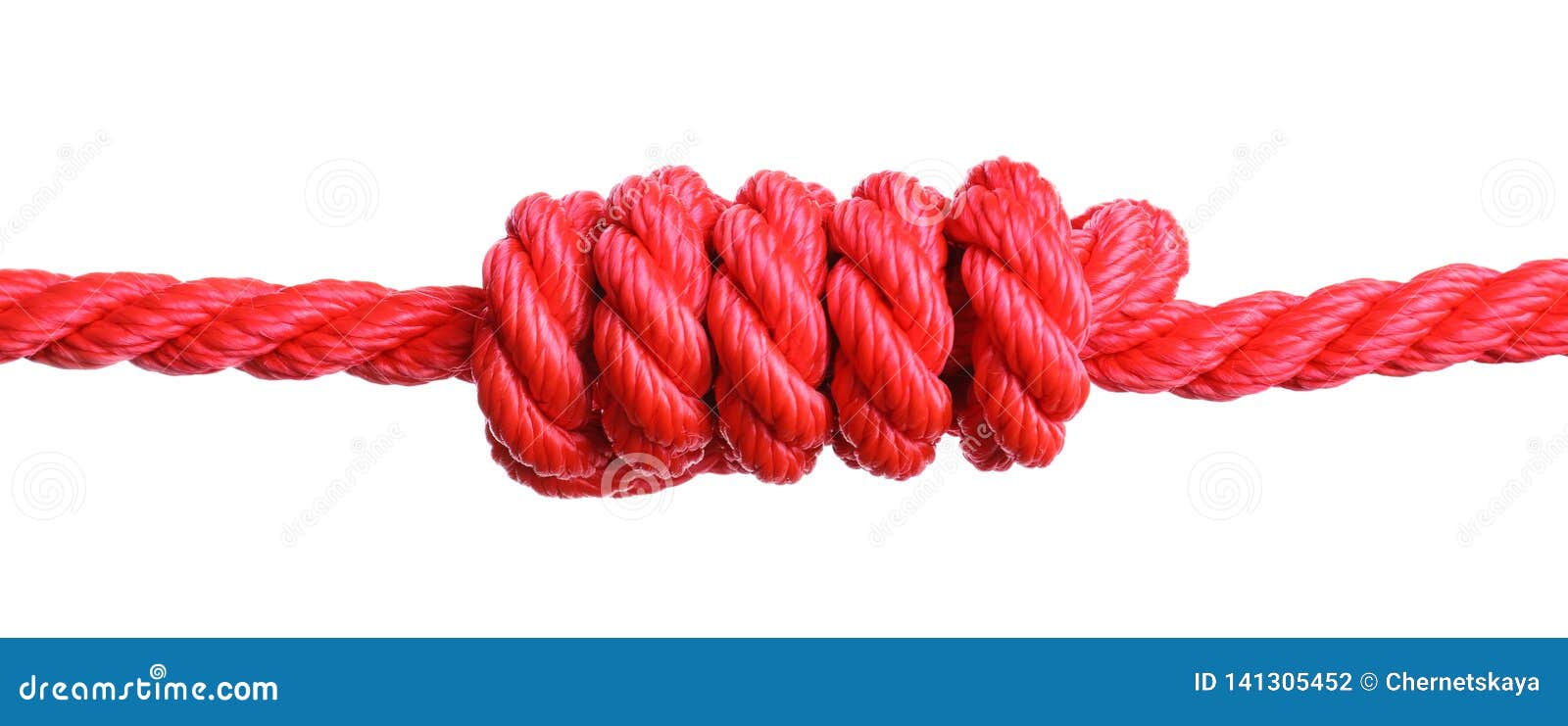 Red rope with knot stock photo. Image of material, concept - 141305452