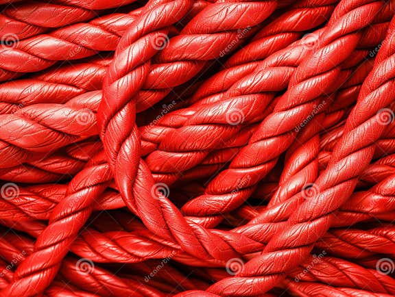 Red Rope, Symbol of Strength and Unity, Representing Commitment and ...