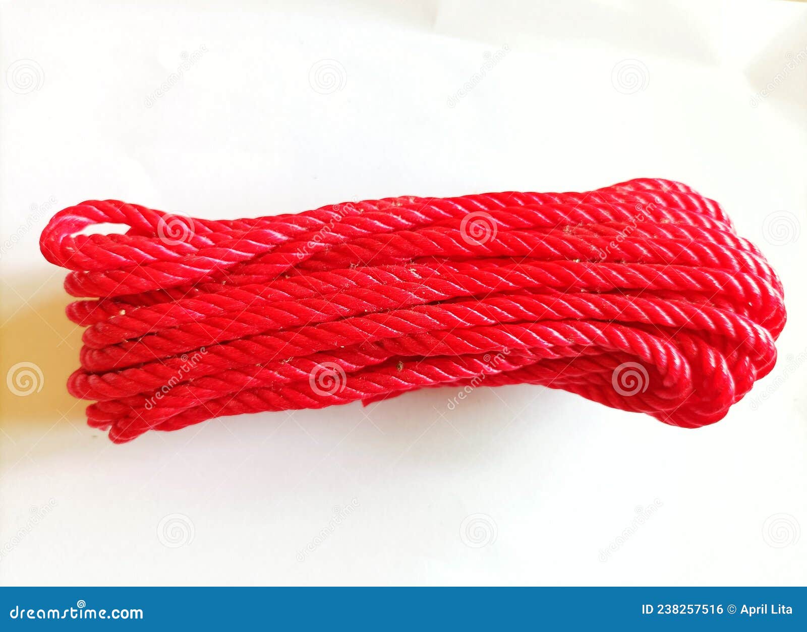 Red Rope with White Background Stock Photo - Image of white, rope ...