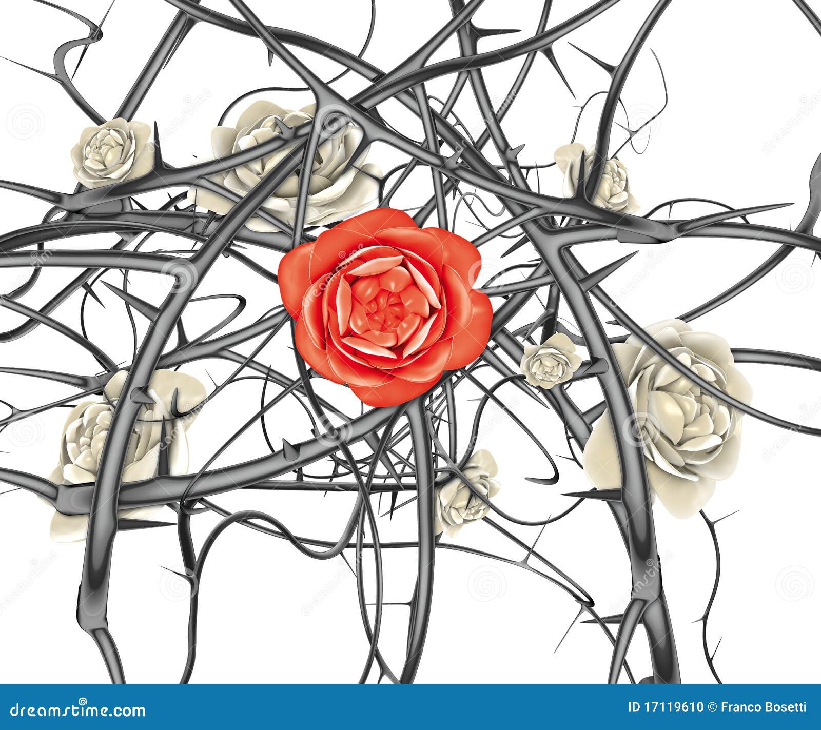 Red Rose And Black Thorns Royalty-Free Cartoon | CartoonDealer.com ...