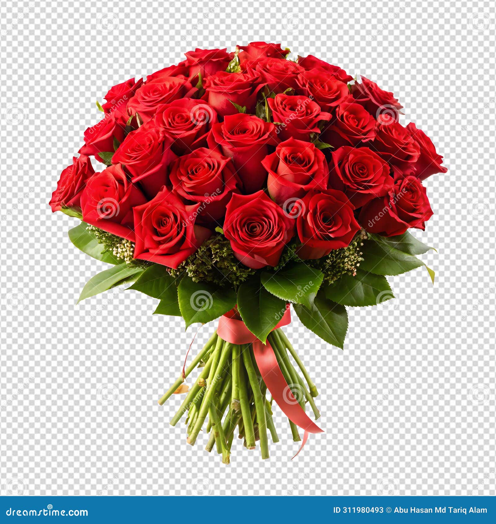 Red Rose Bouquet on Transparent Background, Isolated Cutout Object ...