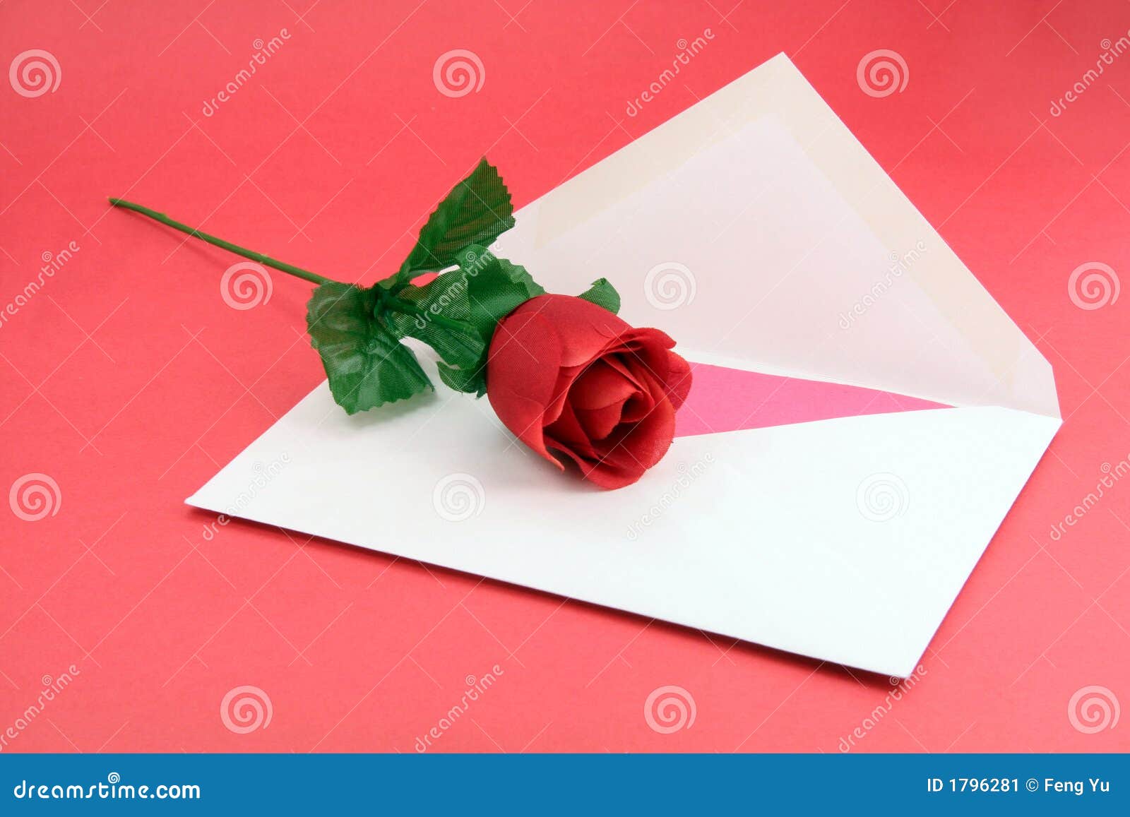Red rose and envelope stock image. Image of rose, flirting - 1796281
