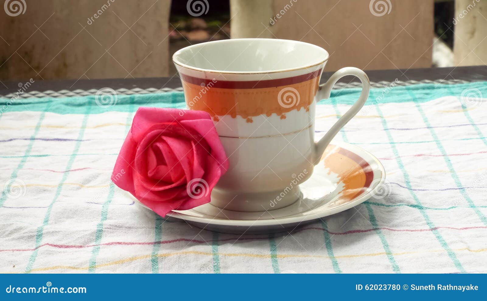 Red Rose Flower on Tea Dish Stock Photo - Image of holiday, tasty: 62023780