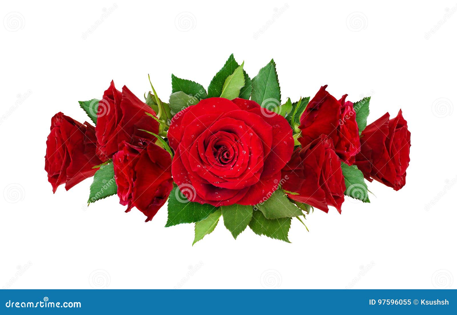 Red Rose Flowers Arrangement Stock Image - Image of garland, closeup ...