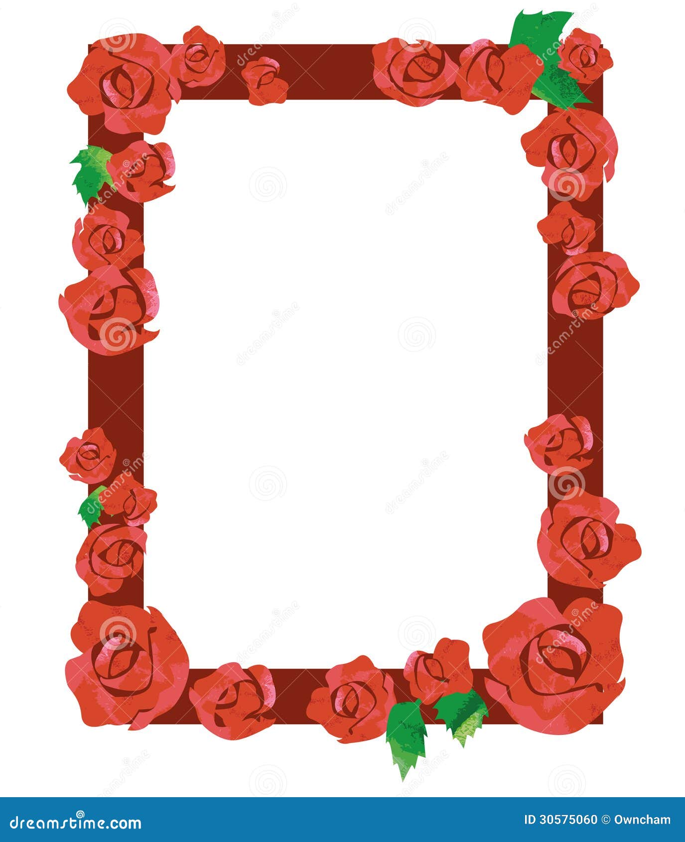 Red Rose Frame stock vector. Illustration of vertical - 30575060