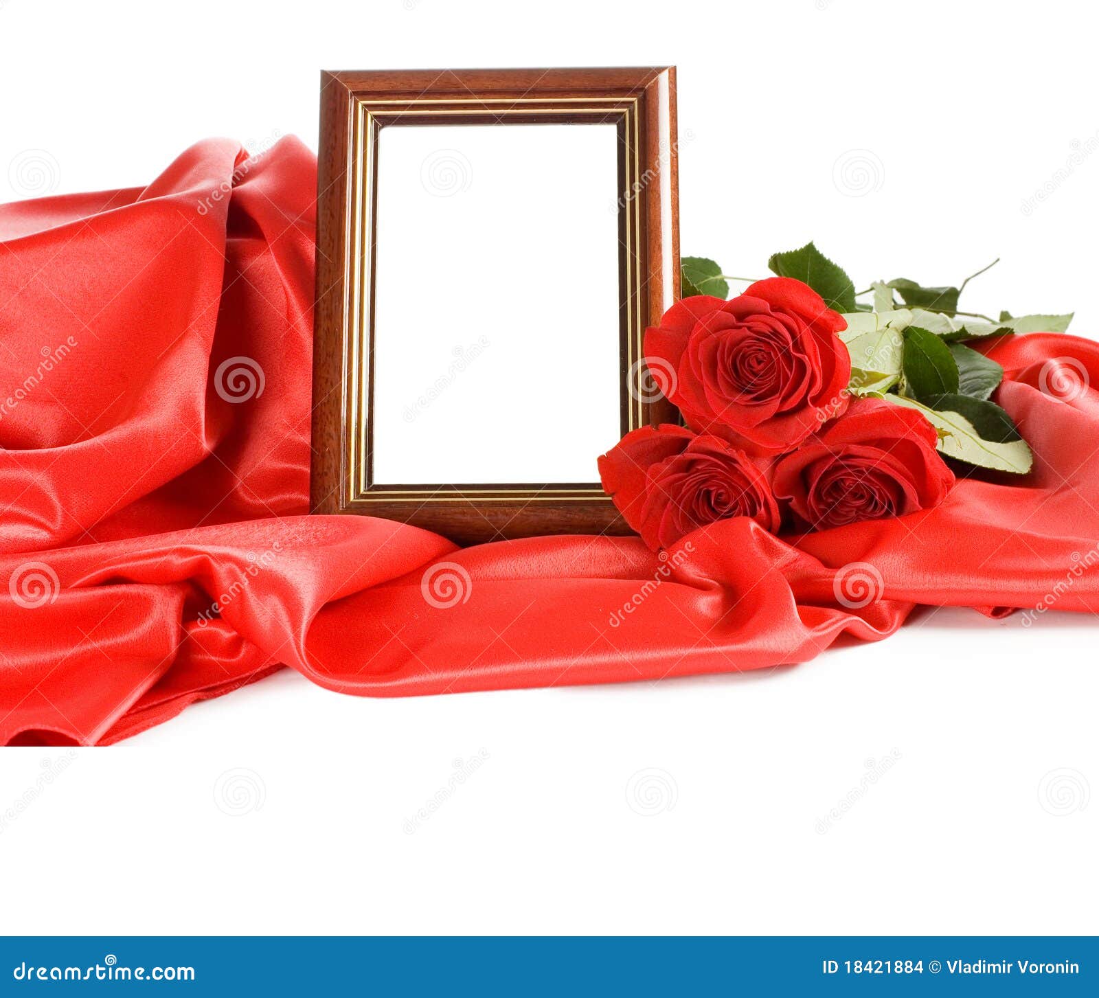 Red Rose with a Framework for a Photo Stock Photo - Image of rose ...