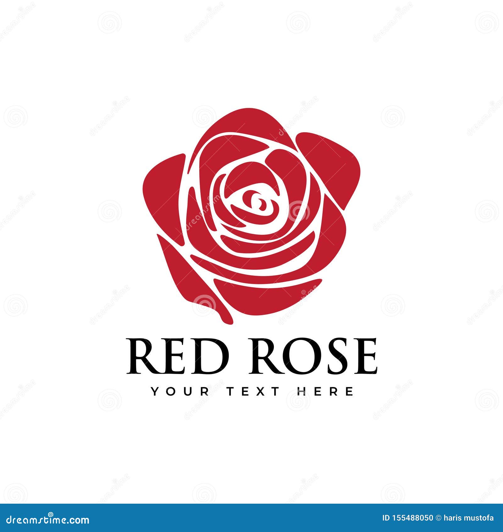 Red Rose Graphic Design Template Illustration Isolated Stock Vector ...