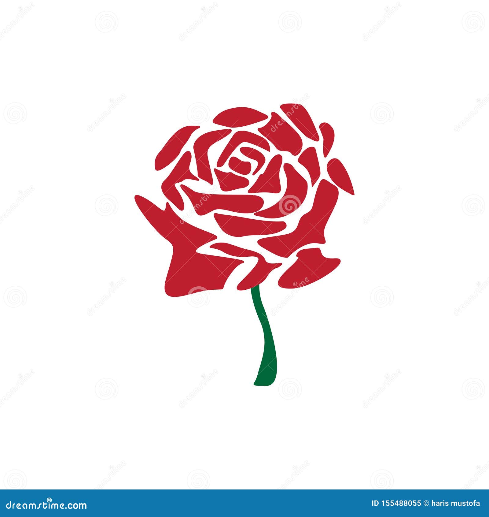 Red Rose Graphic Design Template Illustration Isolated Stock Vector ...