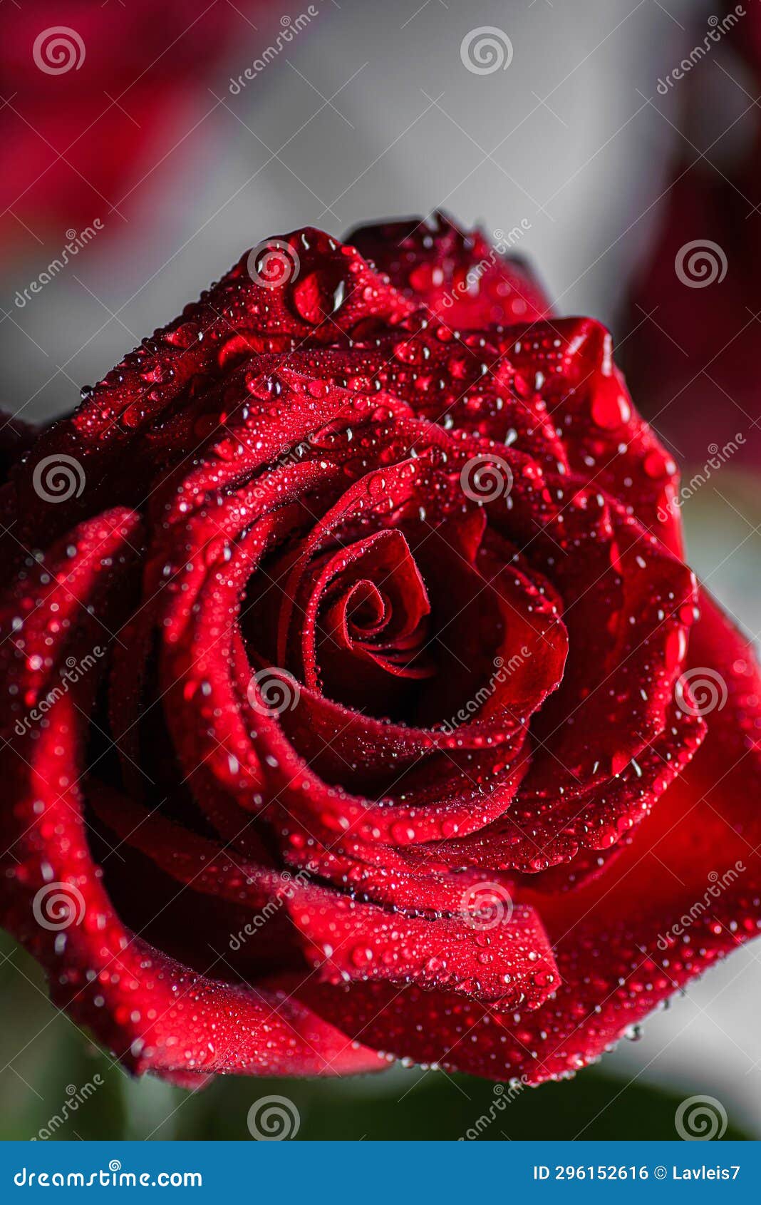 Red Rose on a Gray Background Stock Photo - Image of birthday ...