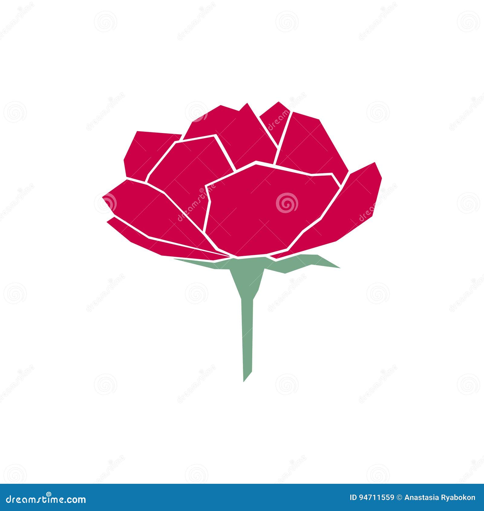 Red rose logo vector stock vector. Illustration of design - 94711559
