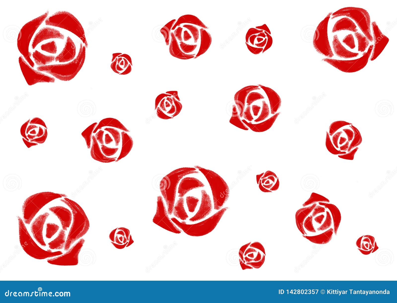 Red rose pattern stock illustration. Illustration of decoration - 142802357