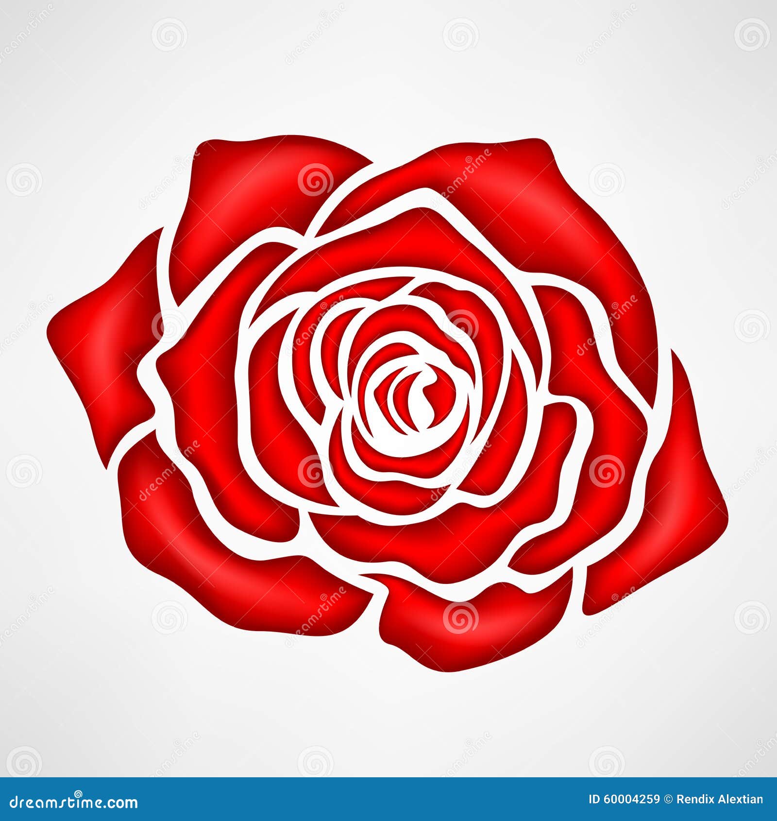 Red Rose realistic concept stock vector. Illustration of flower - 60004259