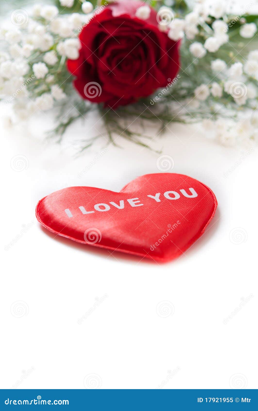 Red rose with a red heart stock image. Image of cupid - 17921955