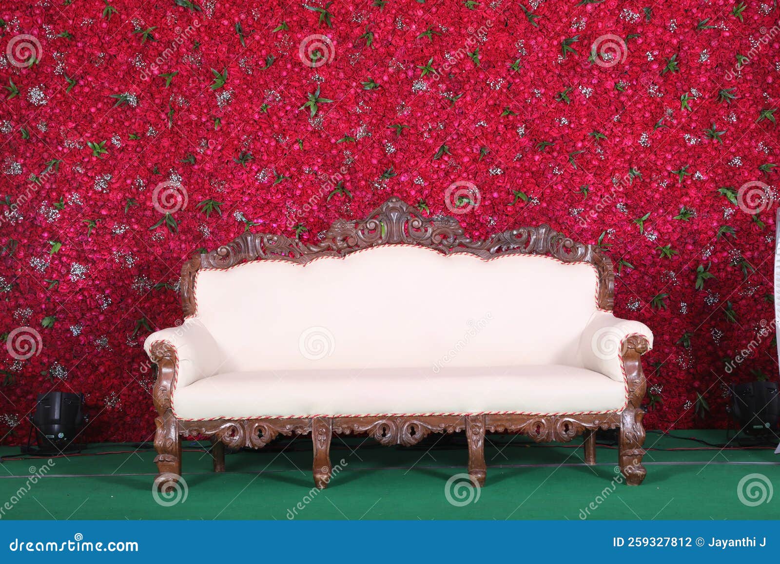 Simple Red Rose Stage Decoration Stock Photo - Image of ceremony ...