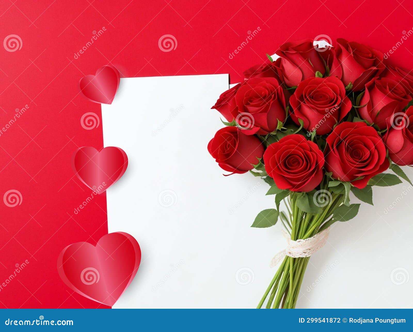 Red Rose Template. Top View Stock Illustration - Illustration of ...