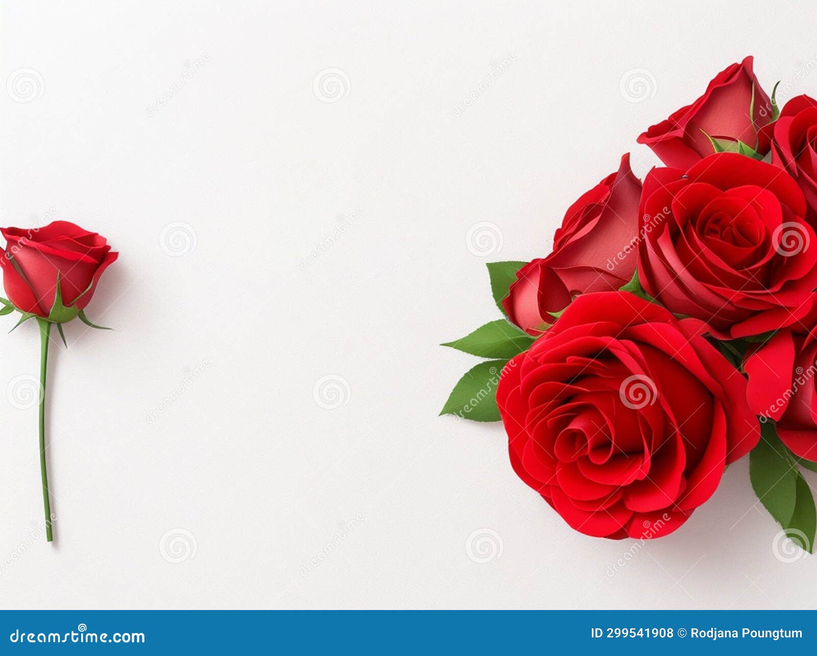 Red Rose Template. Top View Stock Illustration - Illustration of table ...
