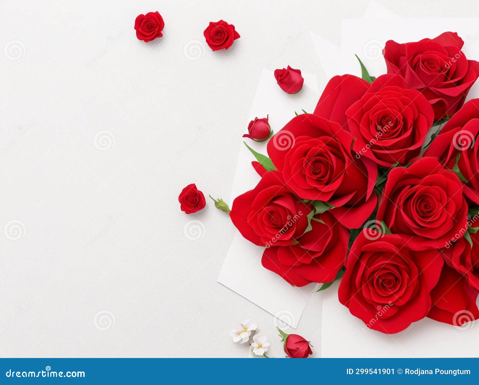 Red Rose Template. Top View Stock Illustration - Illustration of ...