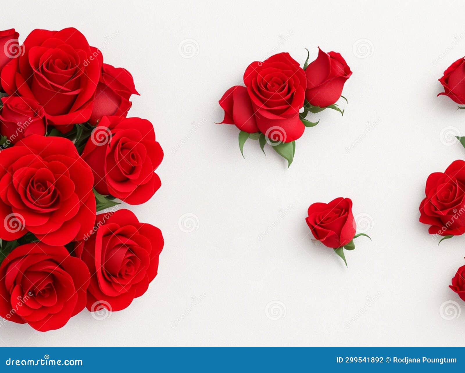 Red Rose Template. Top View Stock Illustration - Illustration of ...