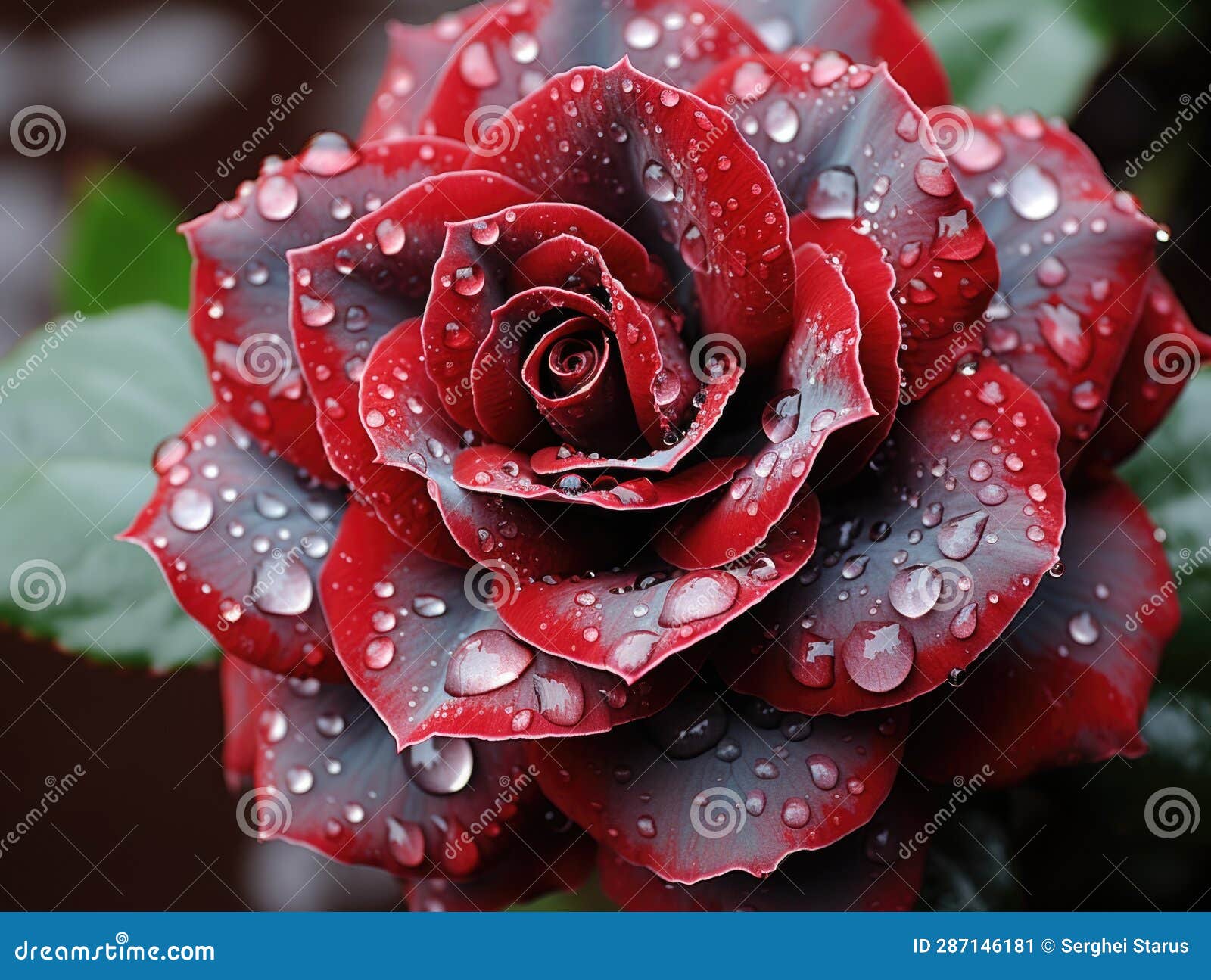 A Red Rose with Water Droplets on it. Generative AI Image. Stock Image ...