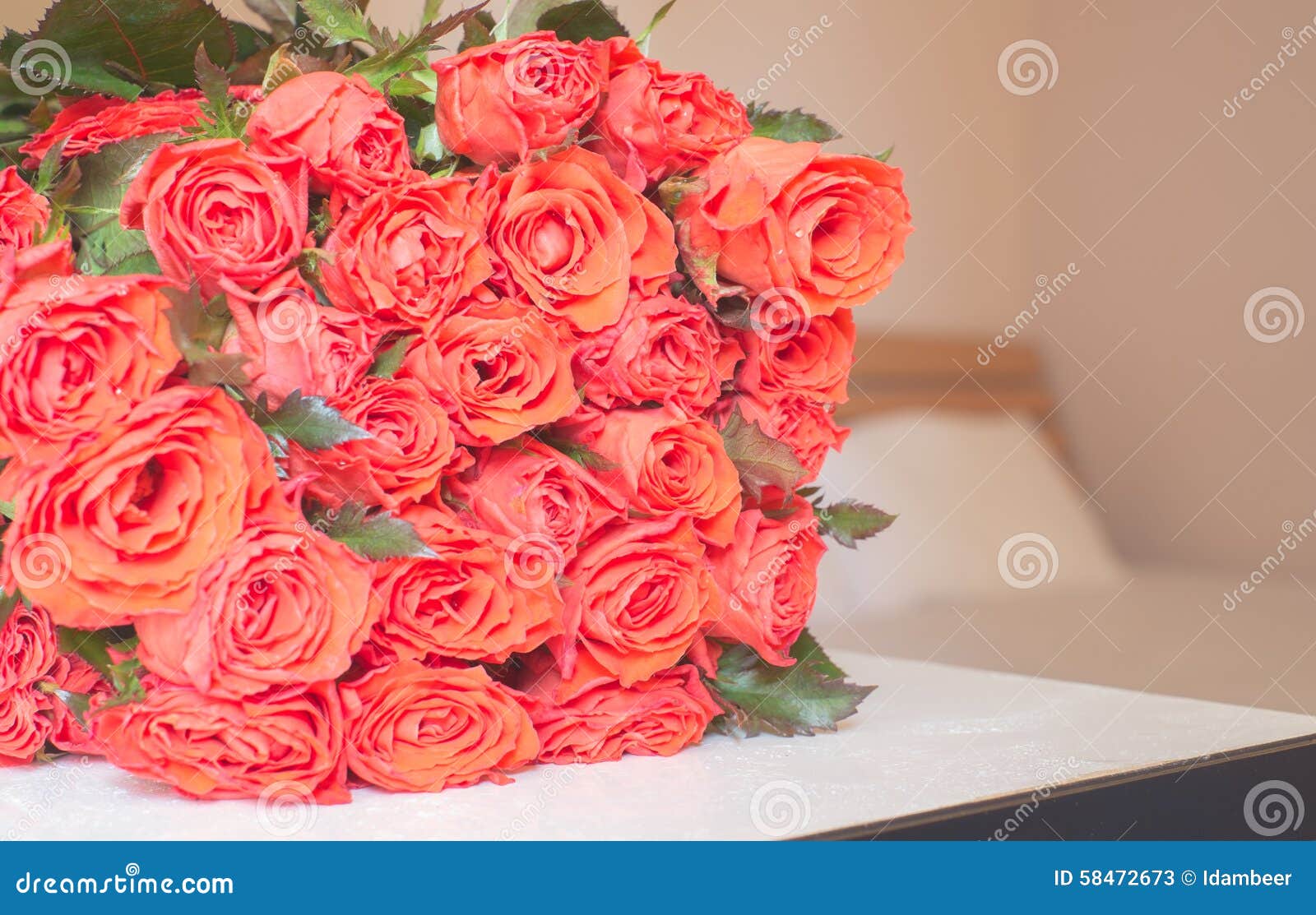 Red rose on white table stock image. Image of romantic - 58472673