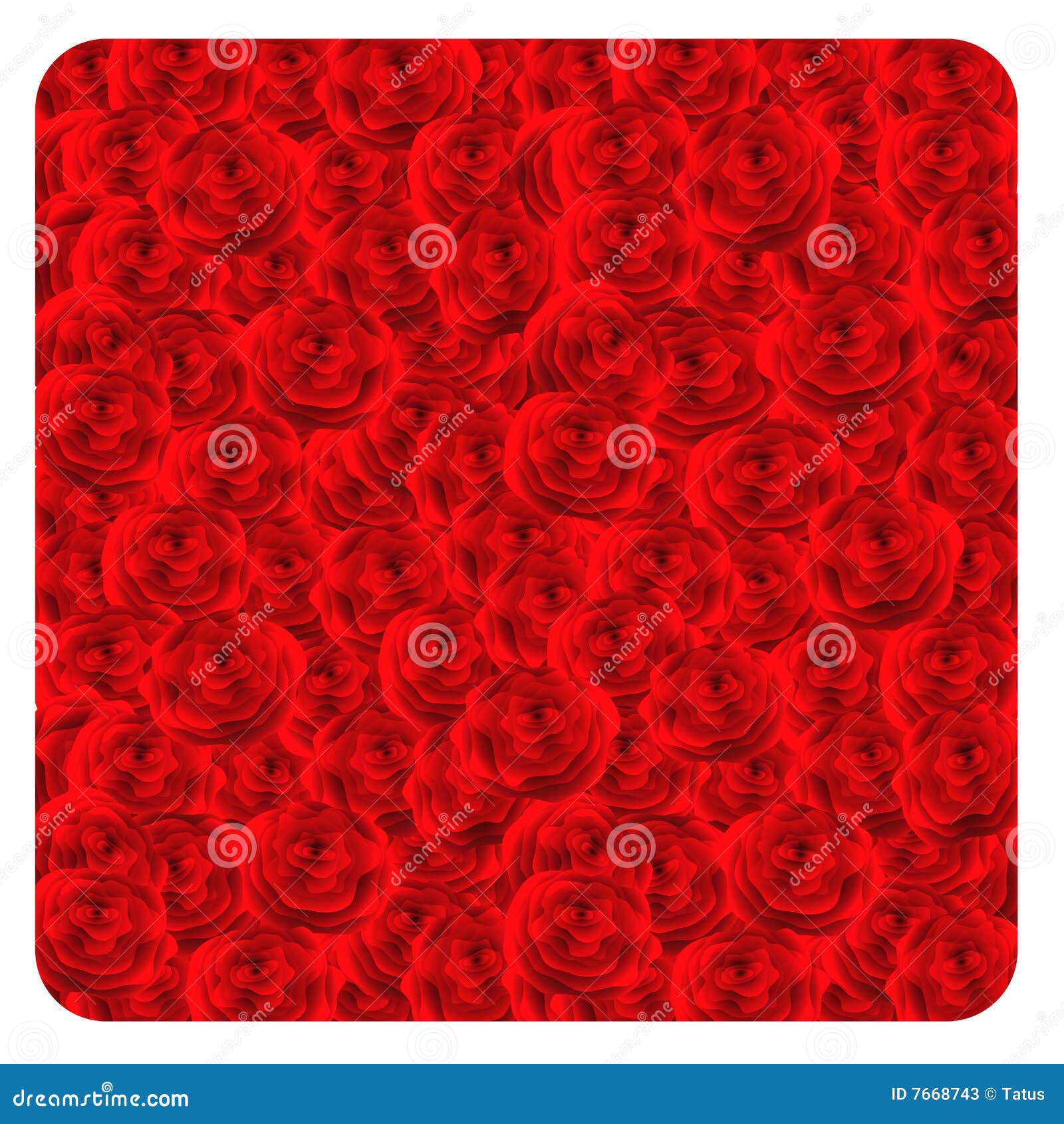 Red roses background. stock vector. Illustration of decorative - 7668743
