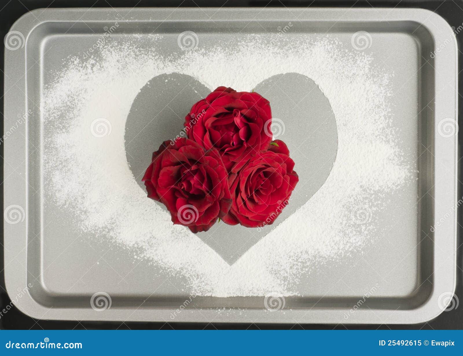 Red roses baking with love stock image. Image of cooking - 25492615