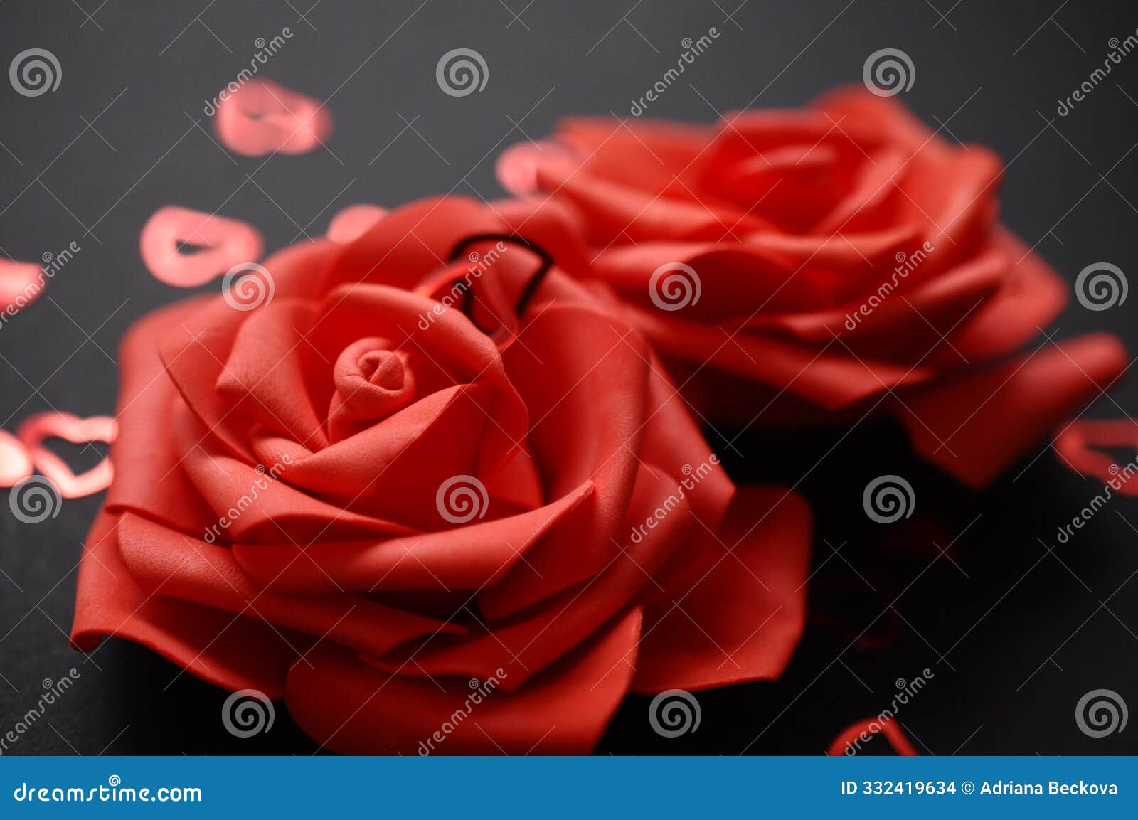 Red Roses on Black Background Stock Photo - Image of yellow ...