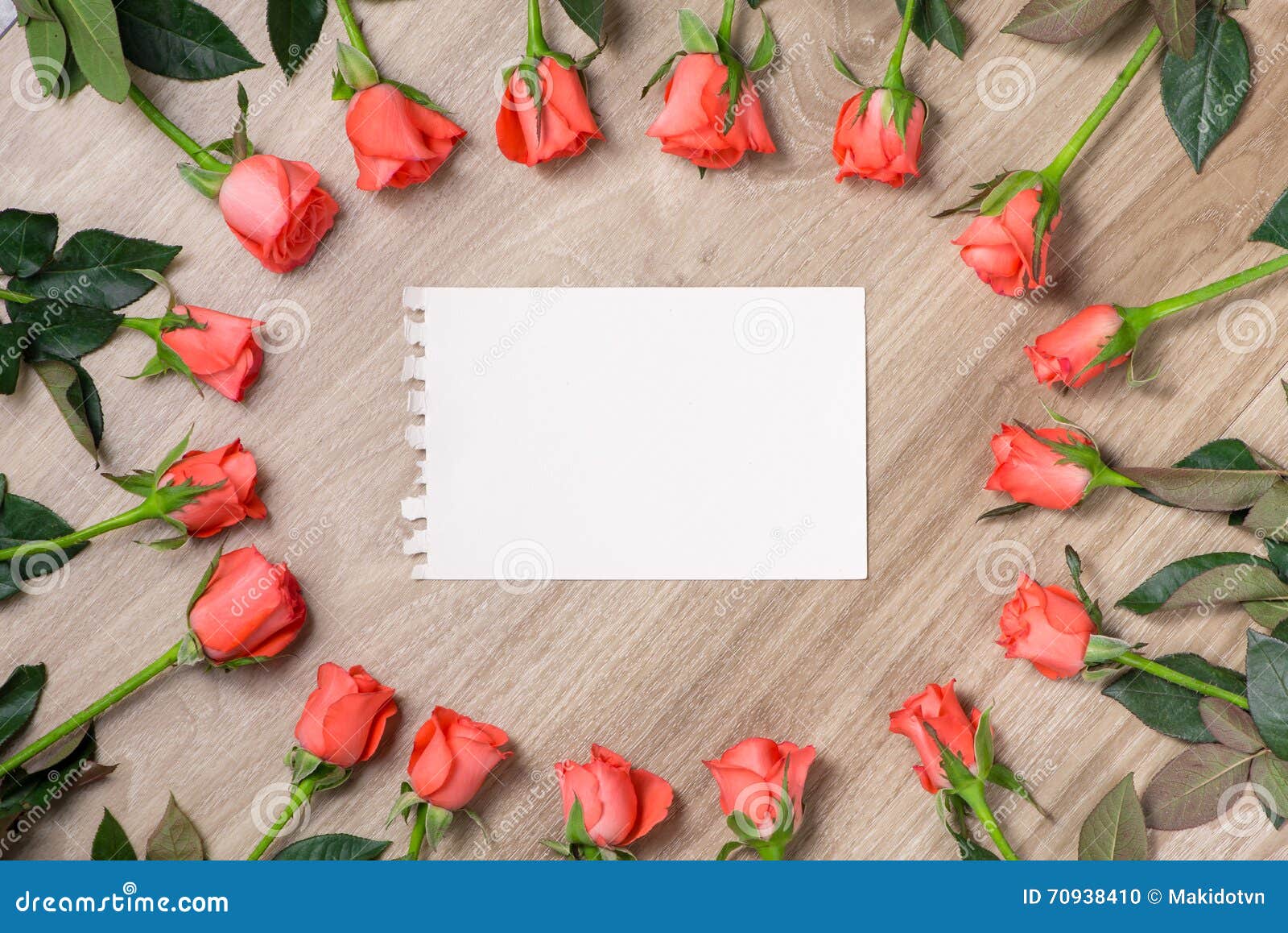 Red Roses with a Blank Note Stock Photo - Image of greeting, life: 70938410
