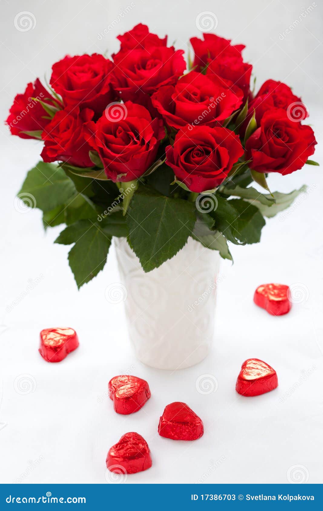 Red roses and chocolate stock image. Image of beauty - 17386703