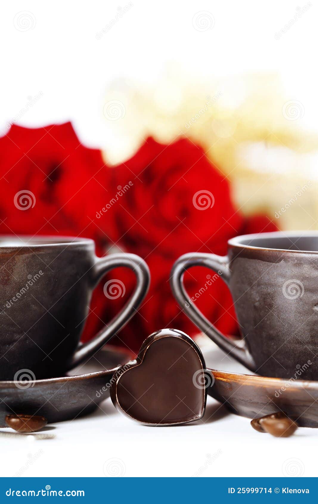 Red roses and coffee stock photo. Image of botanic, espresso - 25999714