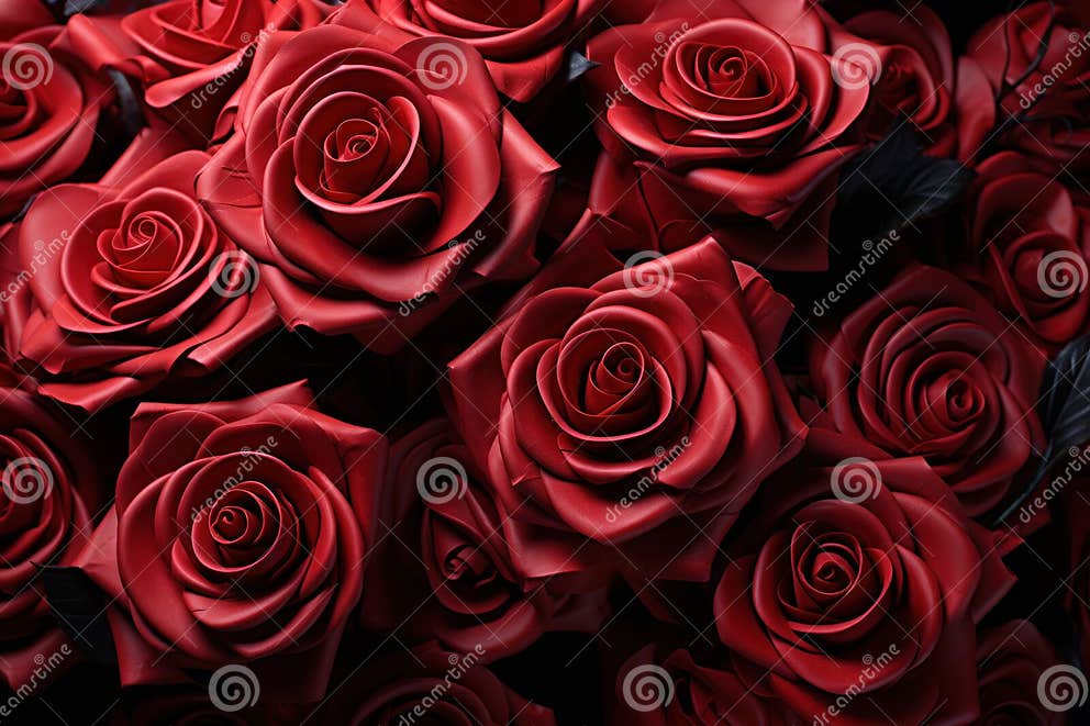 Red Roses in a Complex Formation Symbolizing the Depth of Love and ...