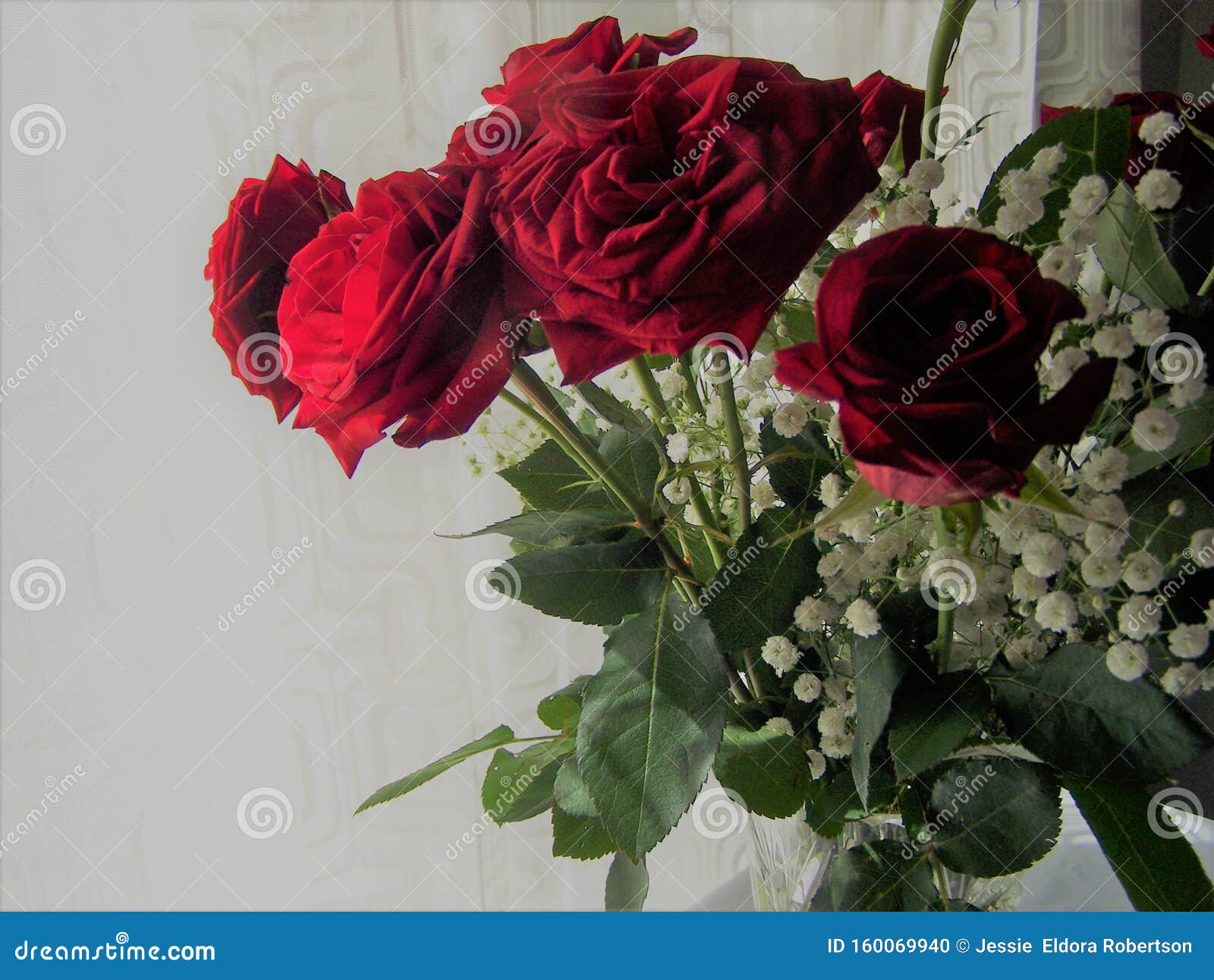 Red roses corner stock photo. Image of blooming, breath - 160069940