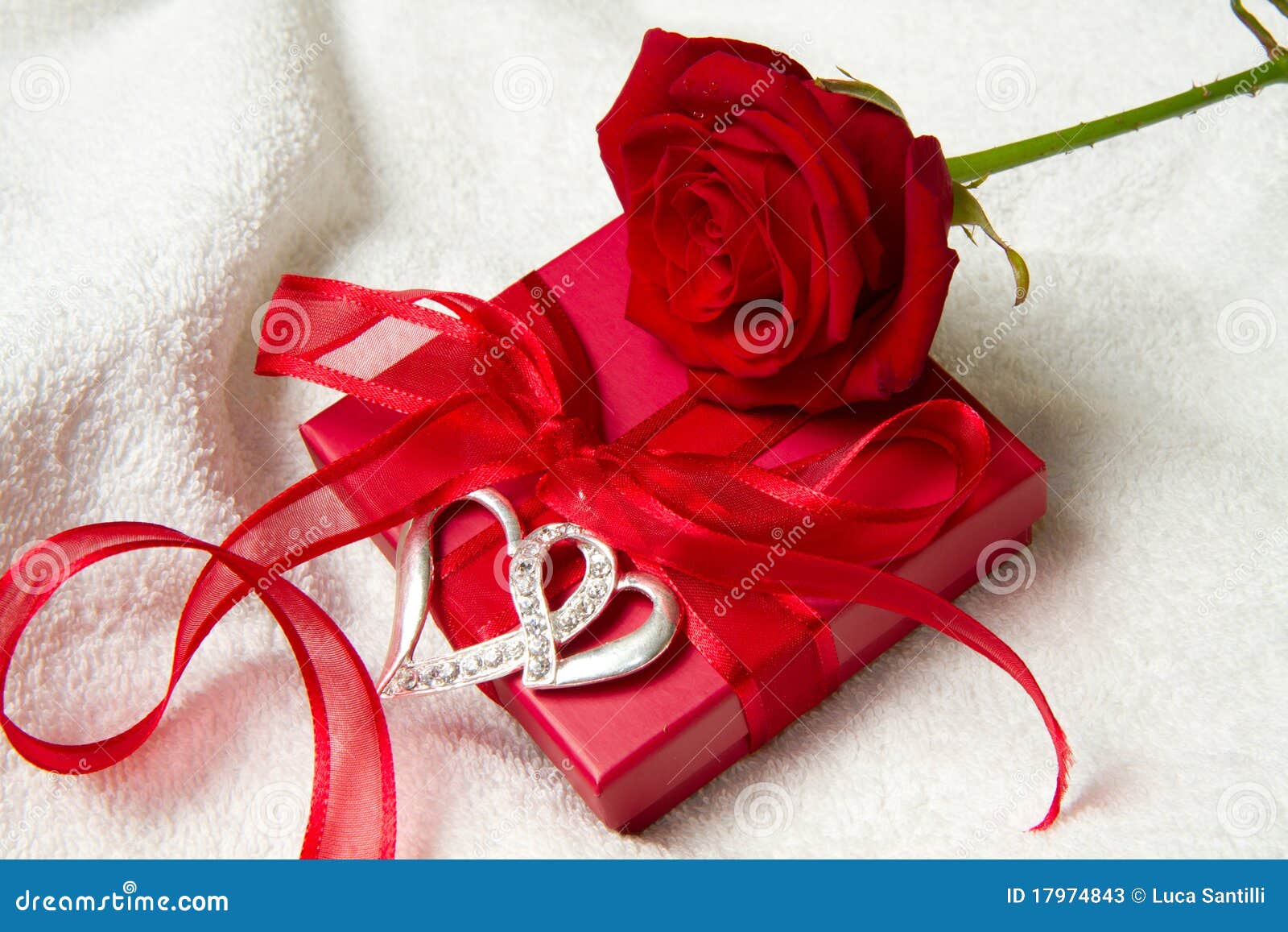 Red roses and gift box stock image. Image of fresh, satin - 17974843