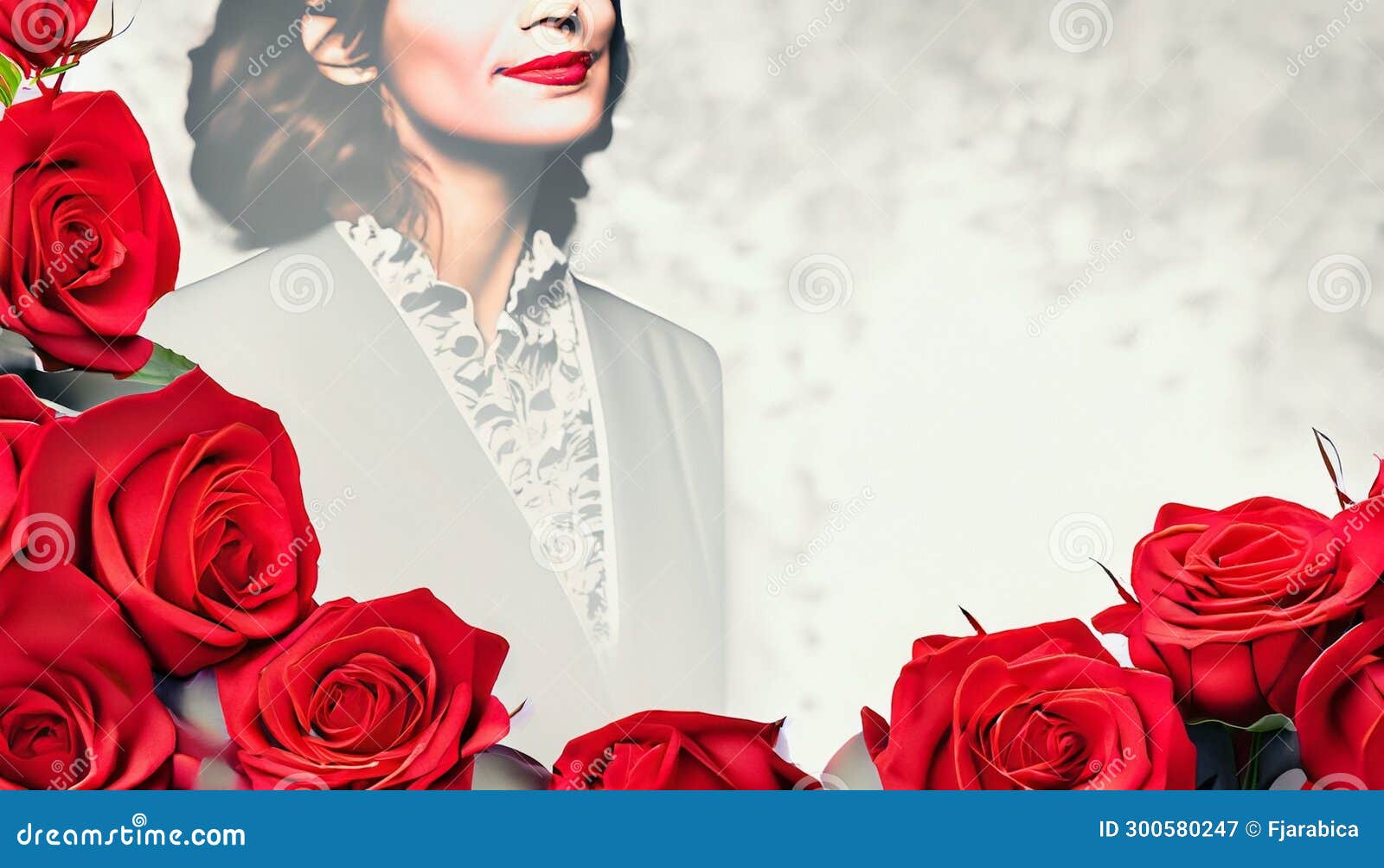Red Roses on a Gray Background Stock Illustration - Illustration of ...