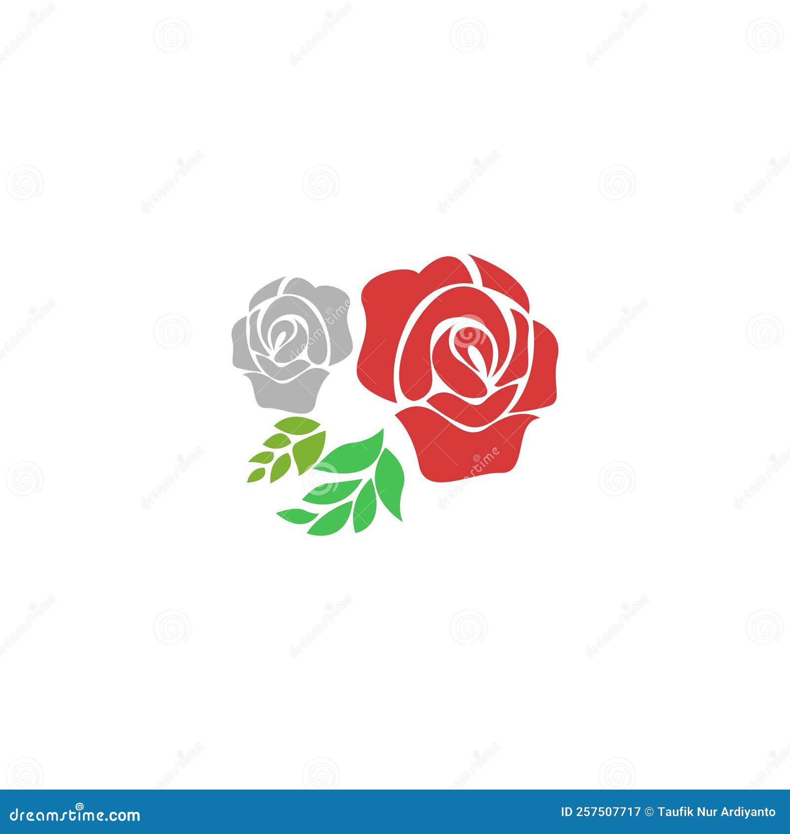 Red Roses Icon Design Illustration Stock Illustration - Illustration of ...