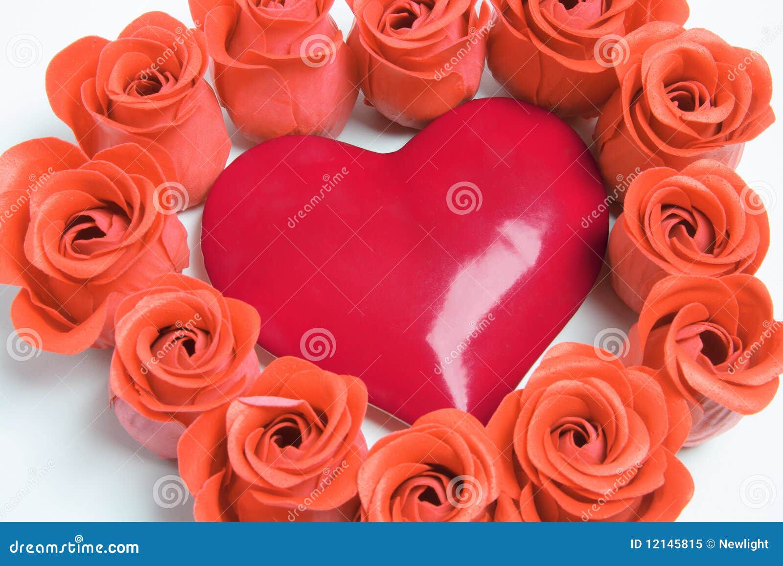Red Roses and Love Heart stock image. Image of roses - 12145815