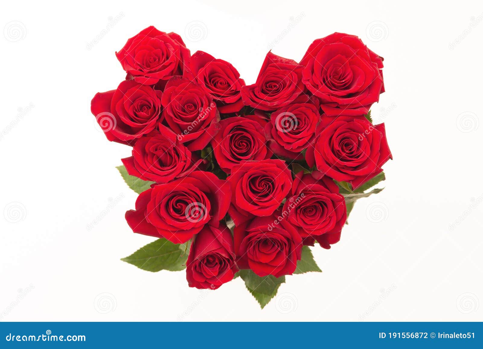 Red Roses in the Shape of a Heart on a White Background Stock Photo ...
