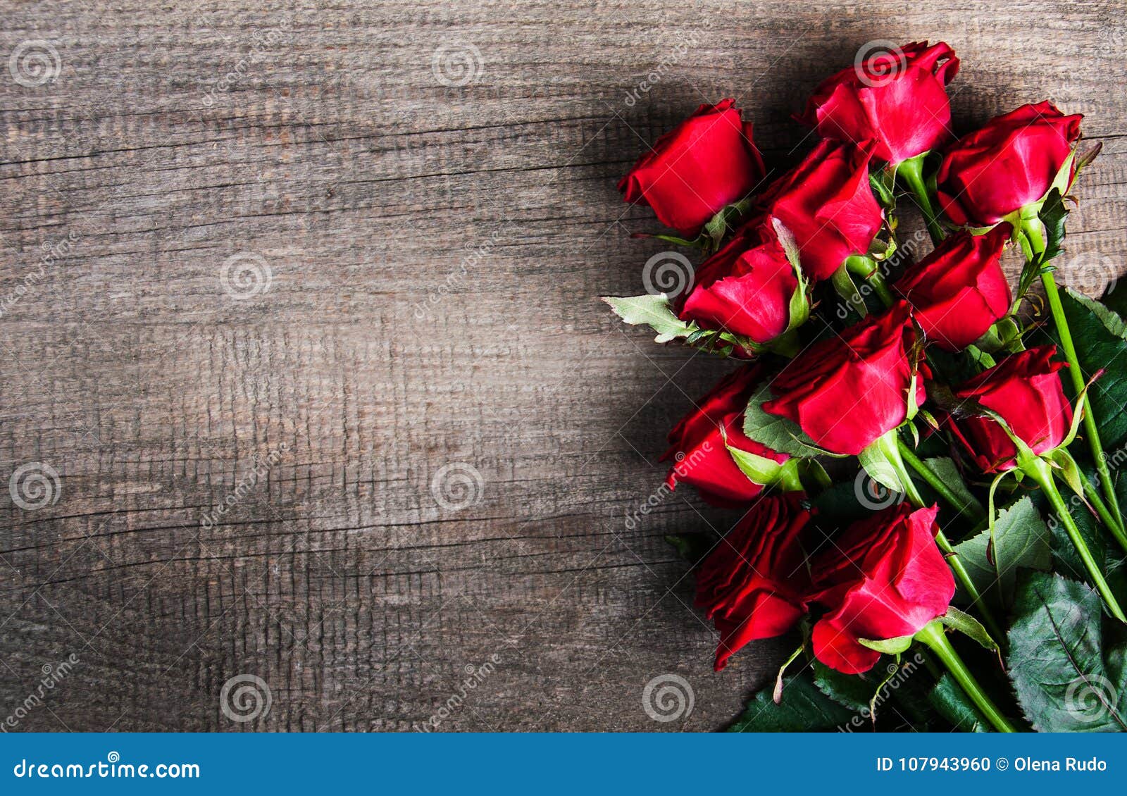 Red roses on a table stock photo. Image of design, beautiful - 107943960