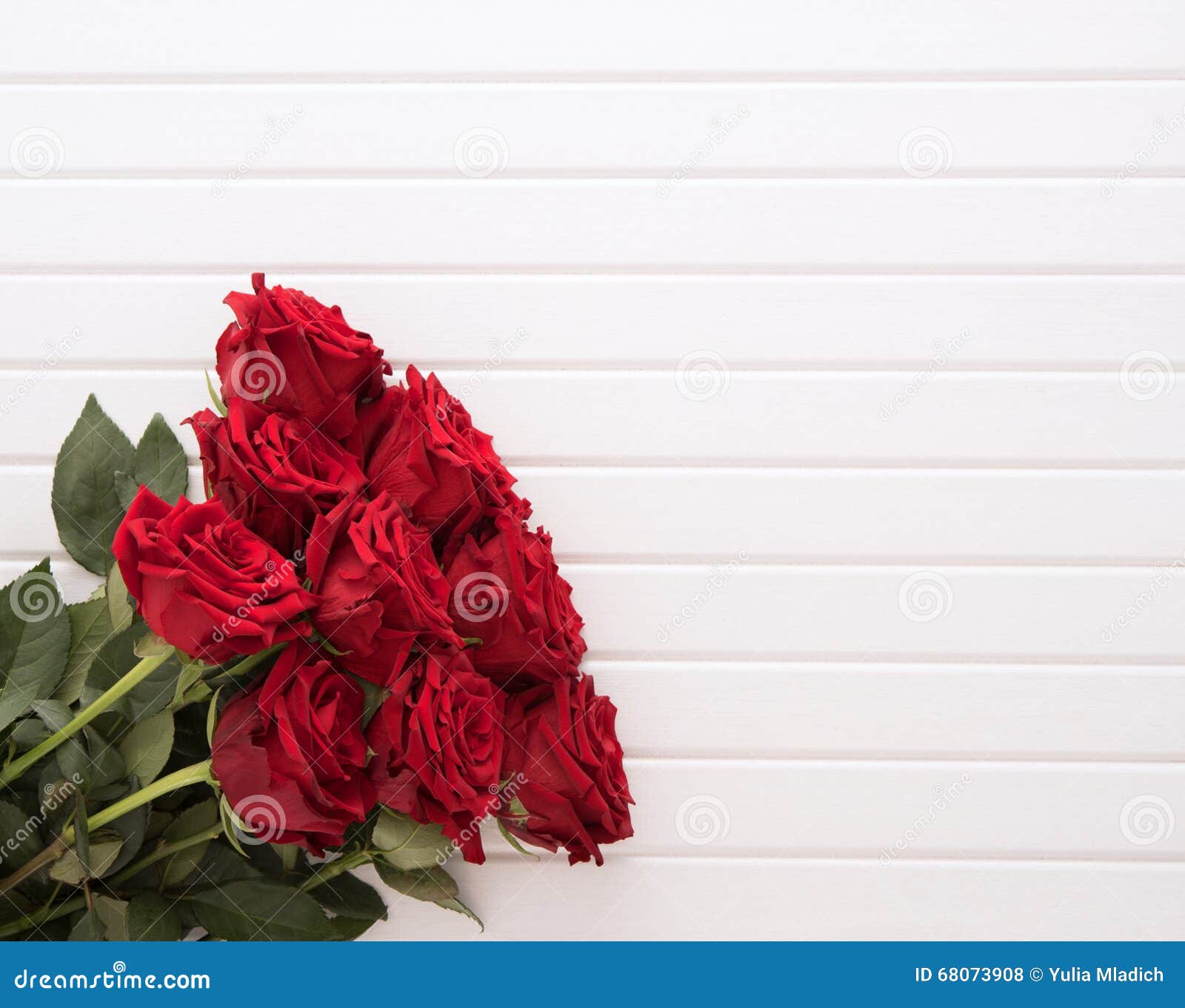 Red roses on table stock photo. Image of marriage, horizontal - 68073908